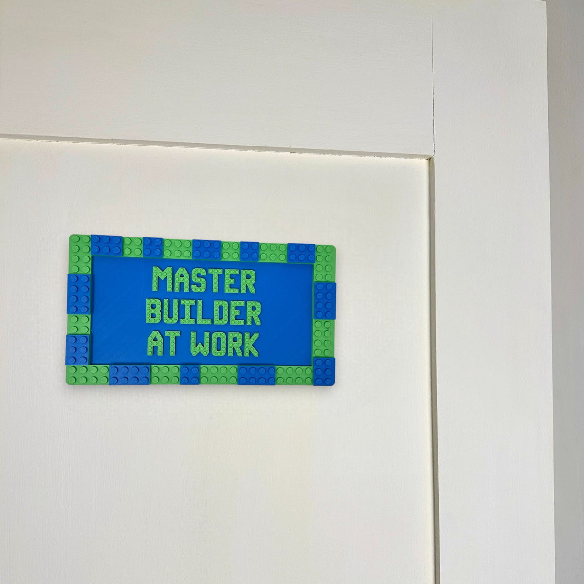 Master Builder At Work - Brick Compatible Wall Sign – Made Happy USA